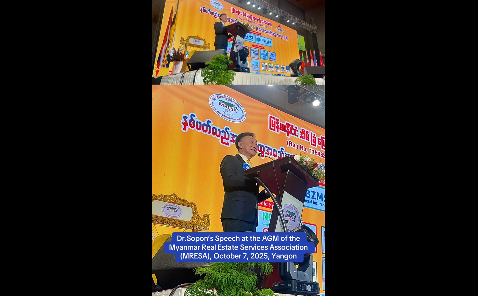 Dr.Sopon’s Speech at the AGM of MRESA, Myanmar
