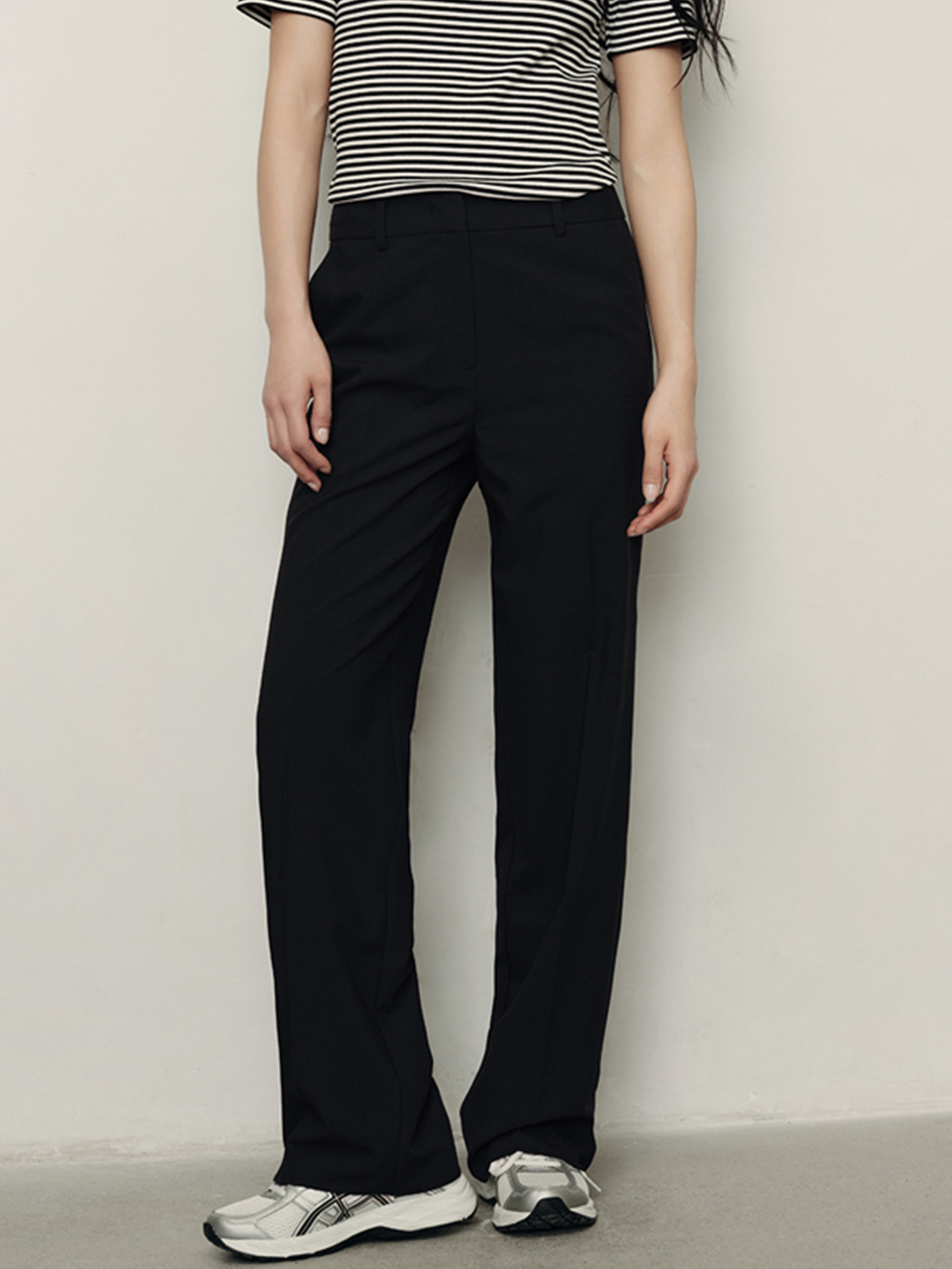 GIORDANO กางเกงขายาวผู้หญิง Online Exclusive Wide Concealed Placket ...