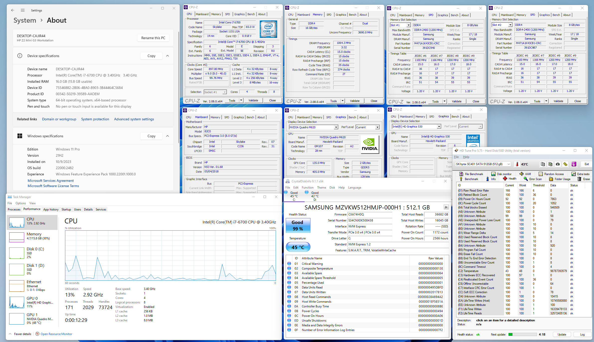 HP Z2 mini G3 workstation (i7-6700, 16GB, M.2 512GB, QuadroM620, Win11Pro) - Overclockzone.com ...