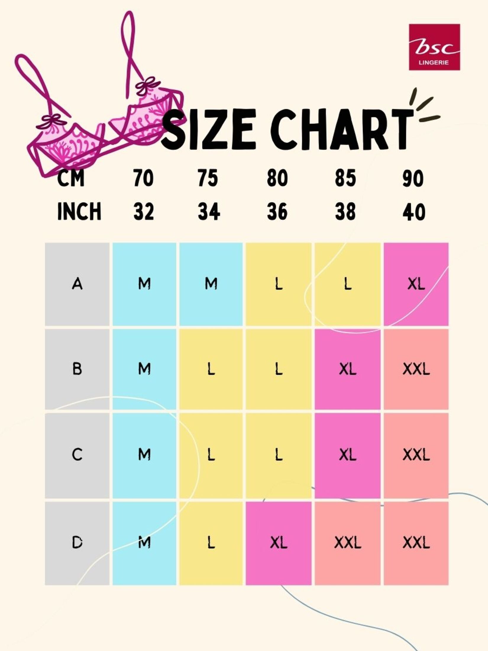 BSC LINGERIE ชุดชั้นในผู้หญิง ไร้โครง เสริมฟองน้ำ เต้าสามเหลี่ยม ...
